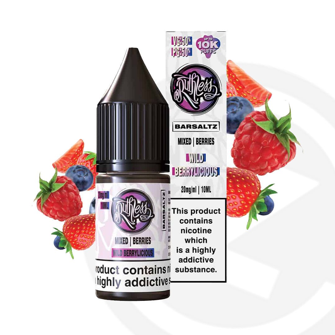 Wild Berrylicious Nic Salt E-Liquid | Ruthless Bar Saltz UK – Ziggicig